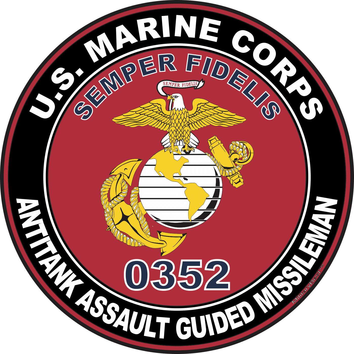 U.S.M.C. MOS 0352 Antitank Assault Guided Missileman Decal