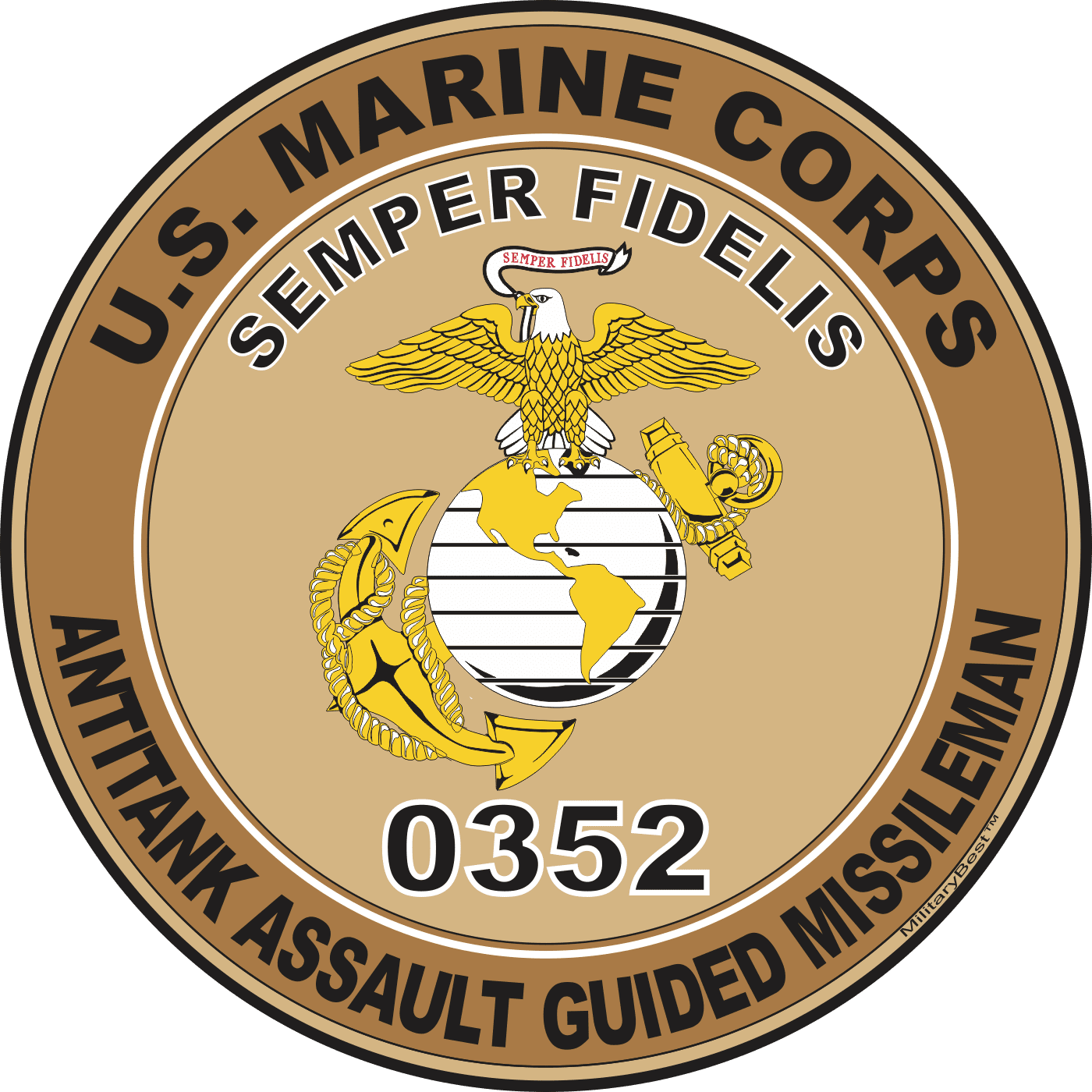 U.S.M.C. MOS 0352 Antitank Assault Guided Missileman Decal