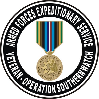 Armed Forces Expeditionary Medal operation southern watch Decal