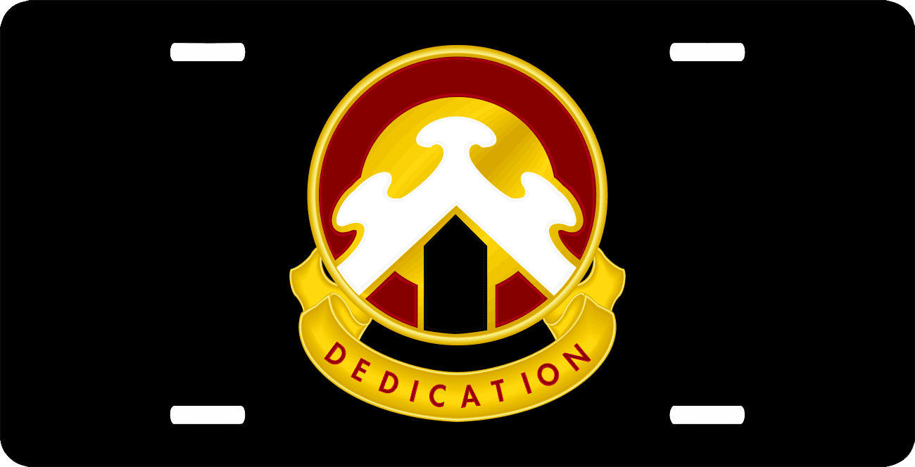 Army 107th Transport Brigade Unit Crest License Plate