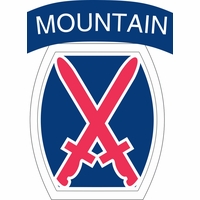 U.S. Army Veteran 10th Mountain Infantry Division Sticker