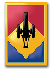 Army 135th Field Artillery Brigade patch Decal