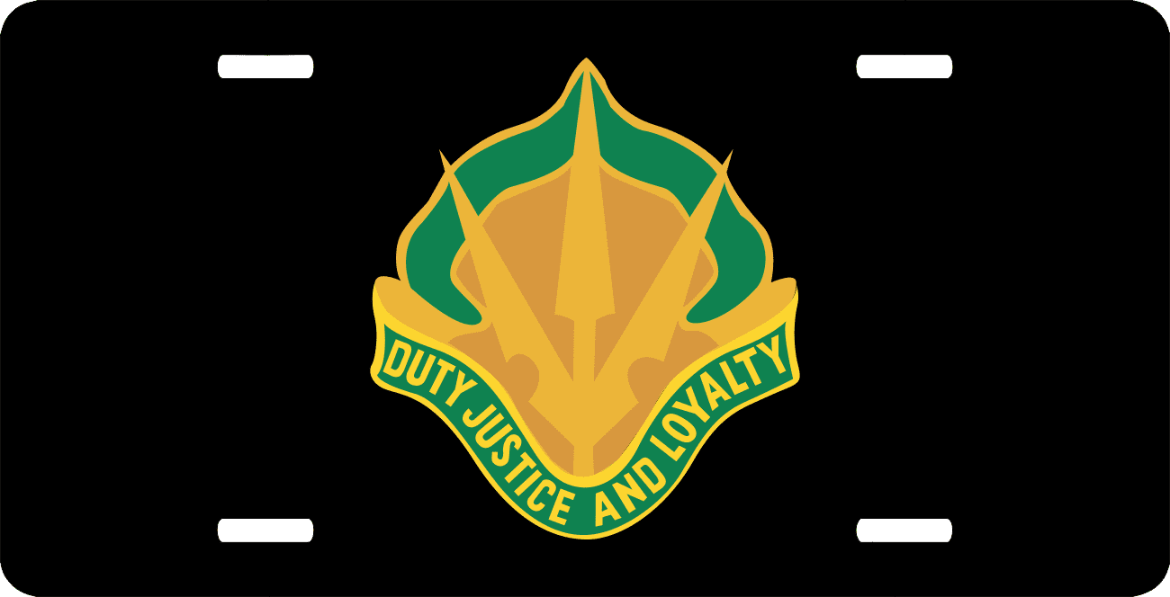 Army 15th Military Police Brigade Unit Crest License Plate