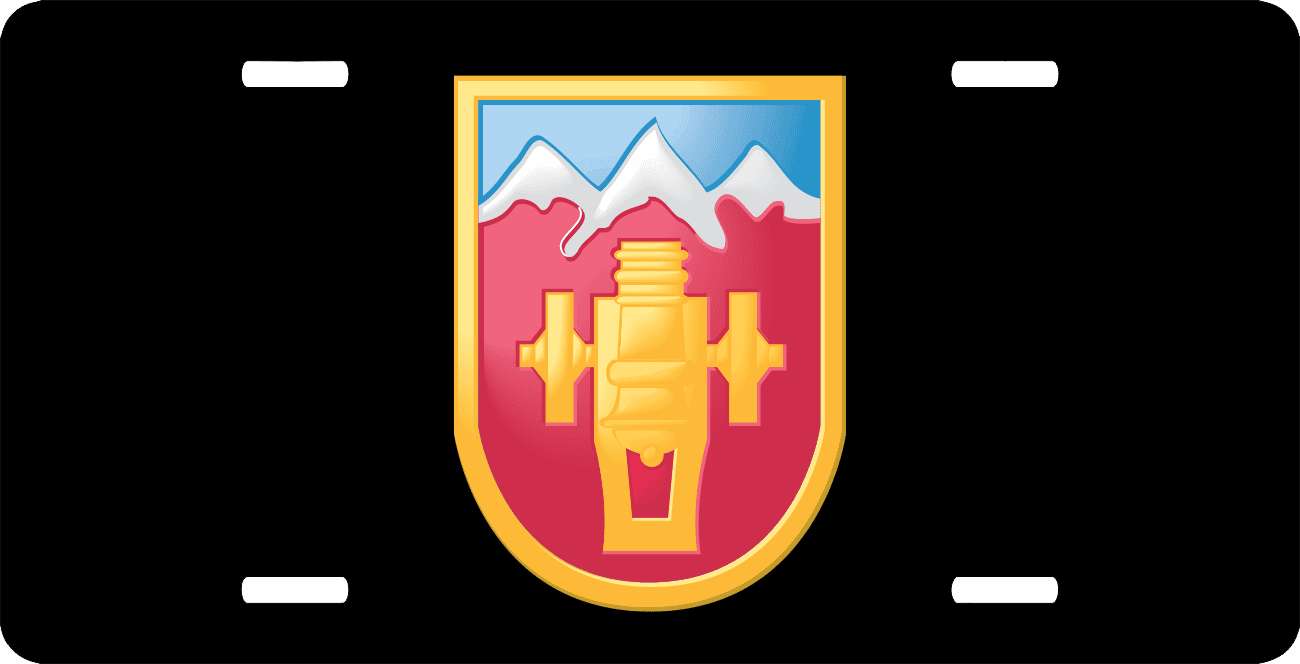 Army 169th Field Artillery Brigade Colorado License Plate