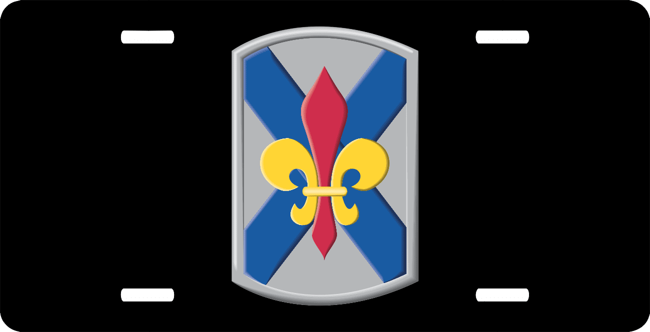 Army 256th Infantry Brigade Louisiana License Plate