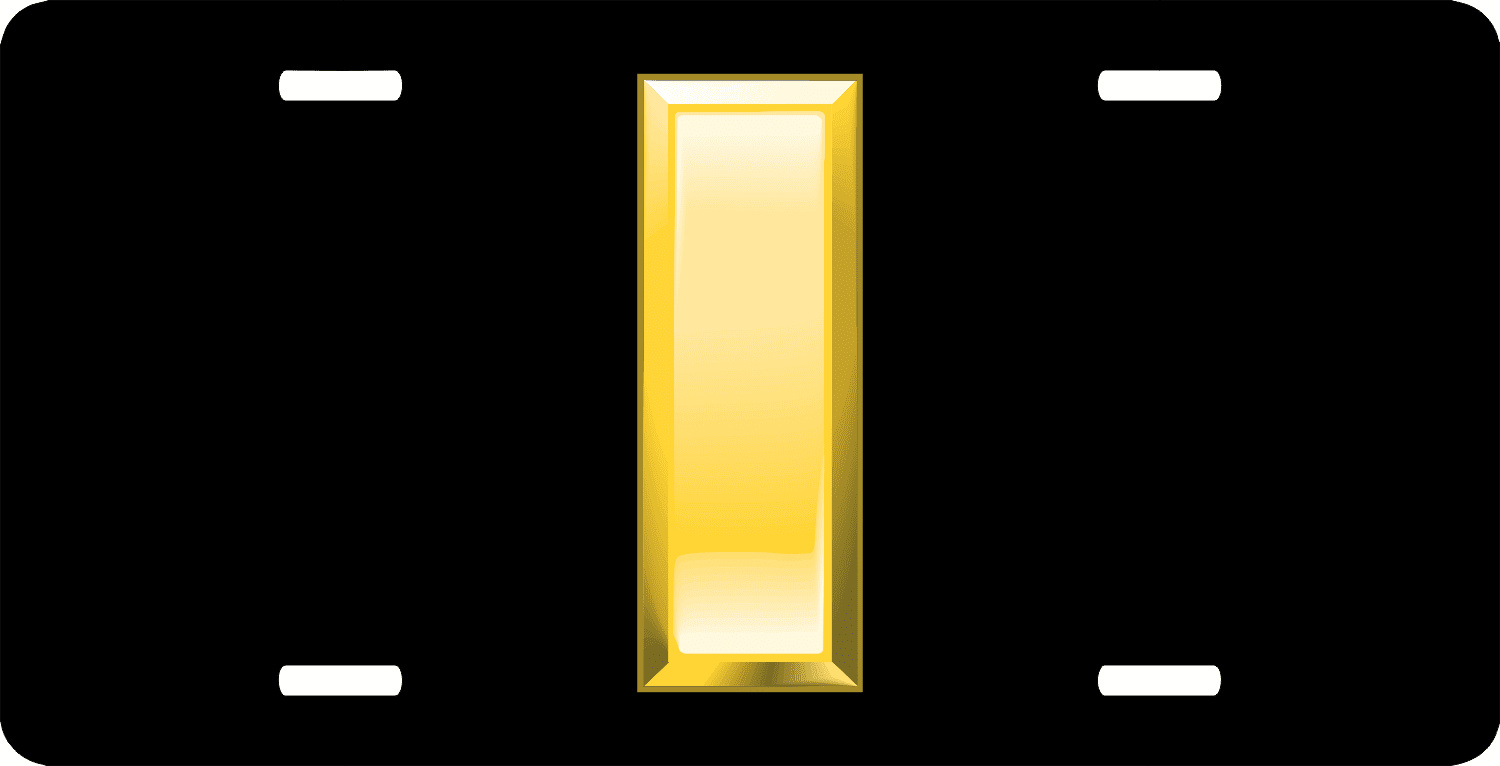 Army 2nd Lieutenant Rank License Plate