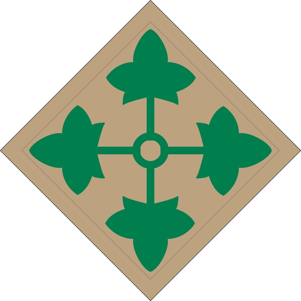 Army 4th Infantry Division Patch Vinyl Transfer Decal