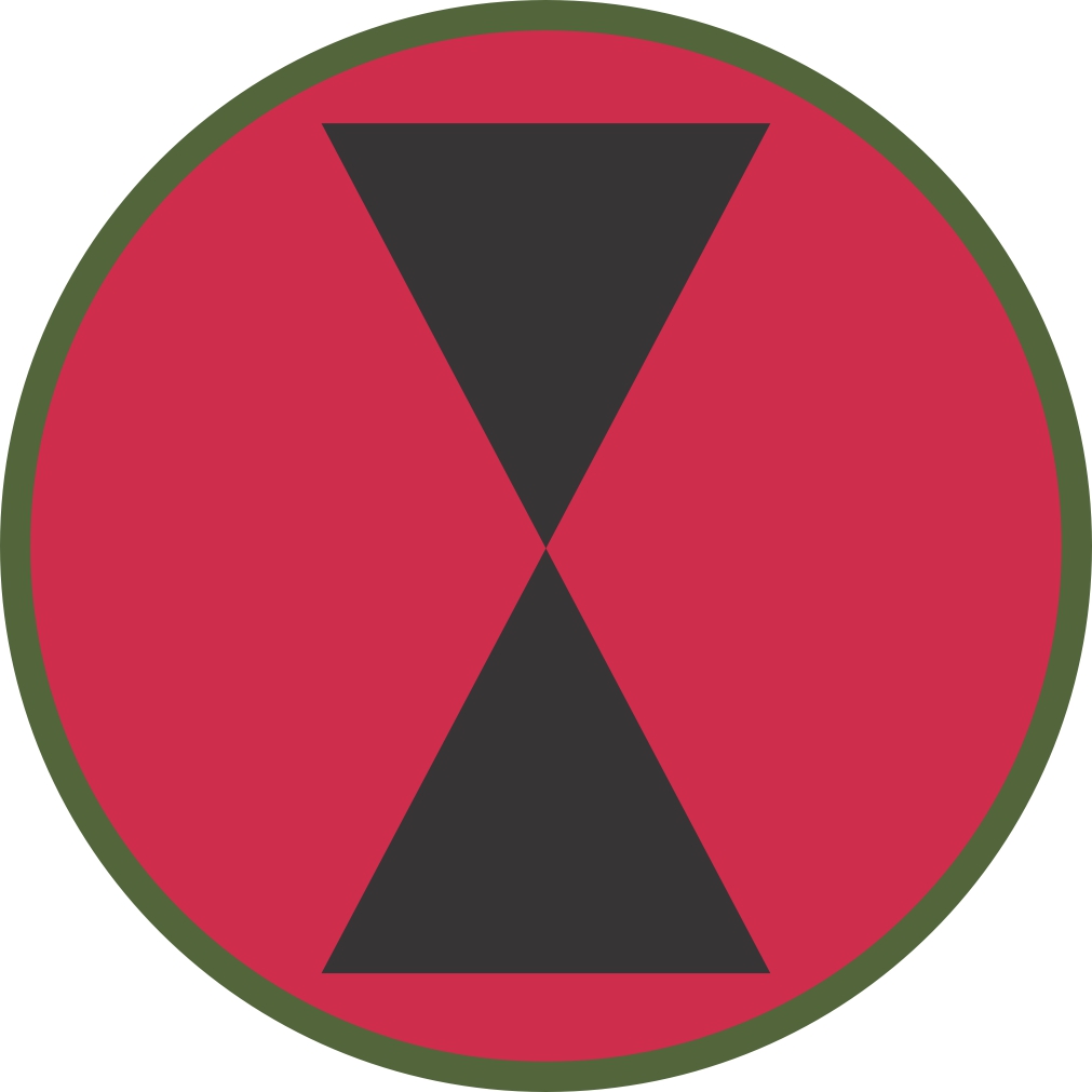 Army 7th Infantry Division Patch Vinyl Transfer Decal