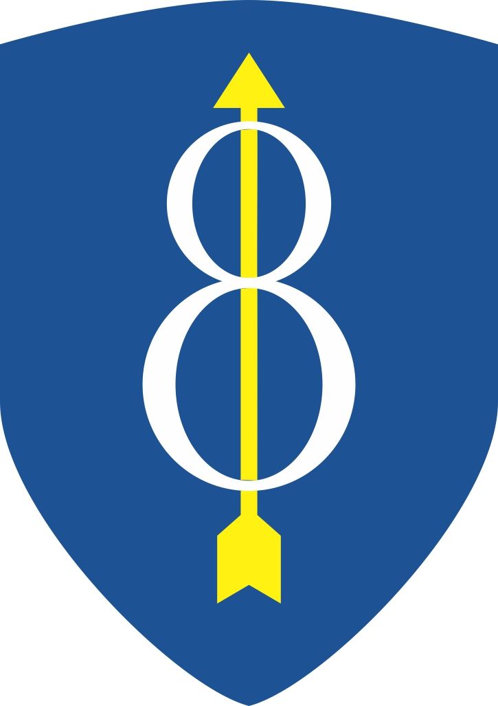 Army 8th Infantry Division Patch Vinyl Transfer Decal