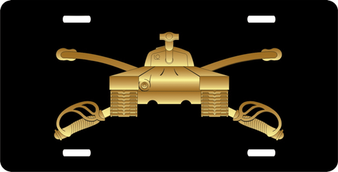 Army Armor Insignia License Plate