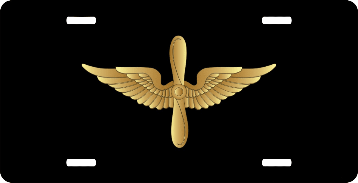 Army Aviation Corps Insignia License Plate