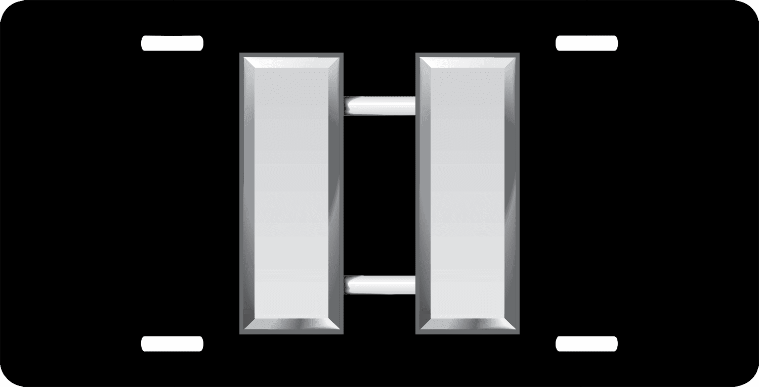 Army Captain Rank License Plate