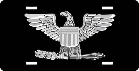 Army Colonel Rank License Plate