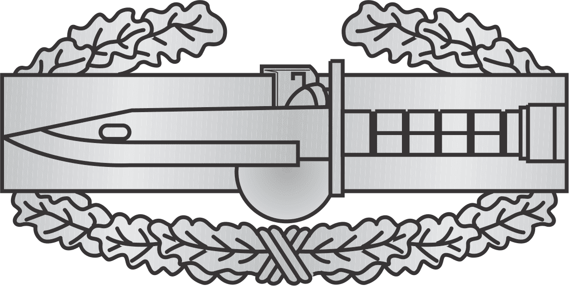 Army Combat Action Badge 1st Award Vinyl Sticker