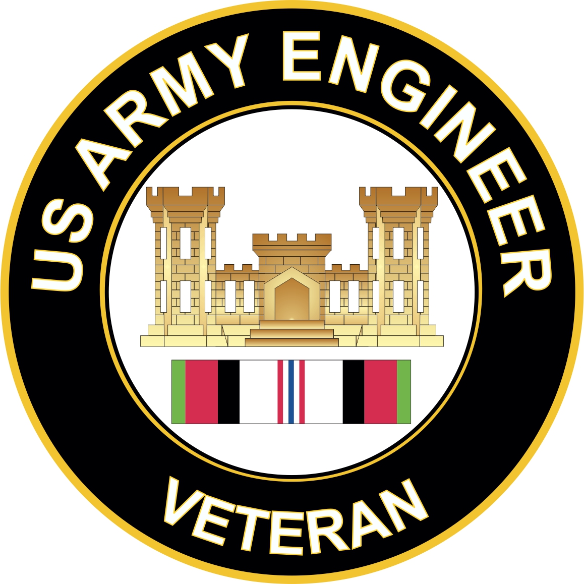 Army Engineer Corps Afghanistan Decal