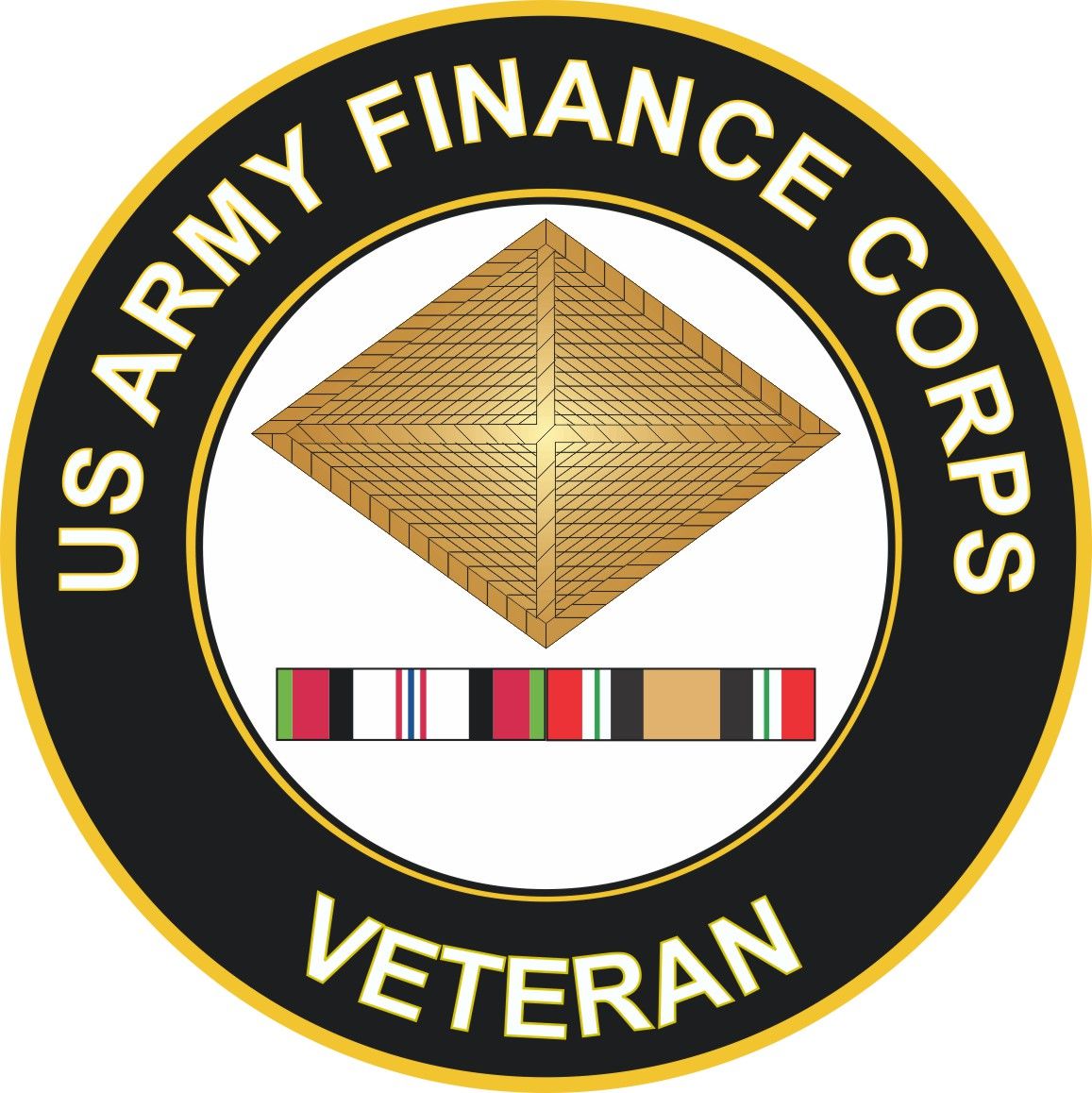 Army Finance Corps Afghanistan and Iraq Decal