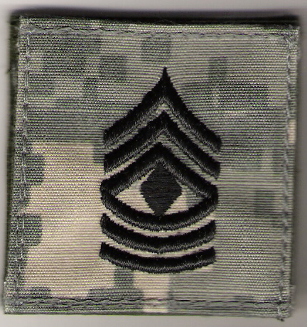 Army First Sergeant (1SG) 2" x 2" Helmet Cover Patch (Pair)