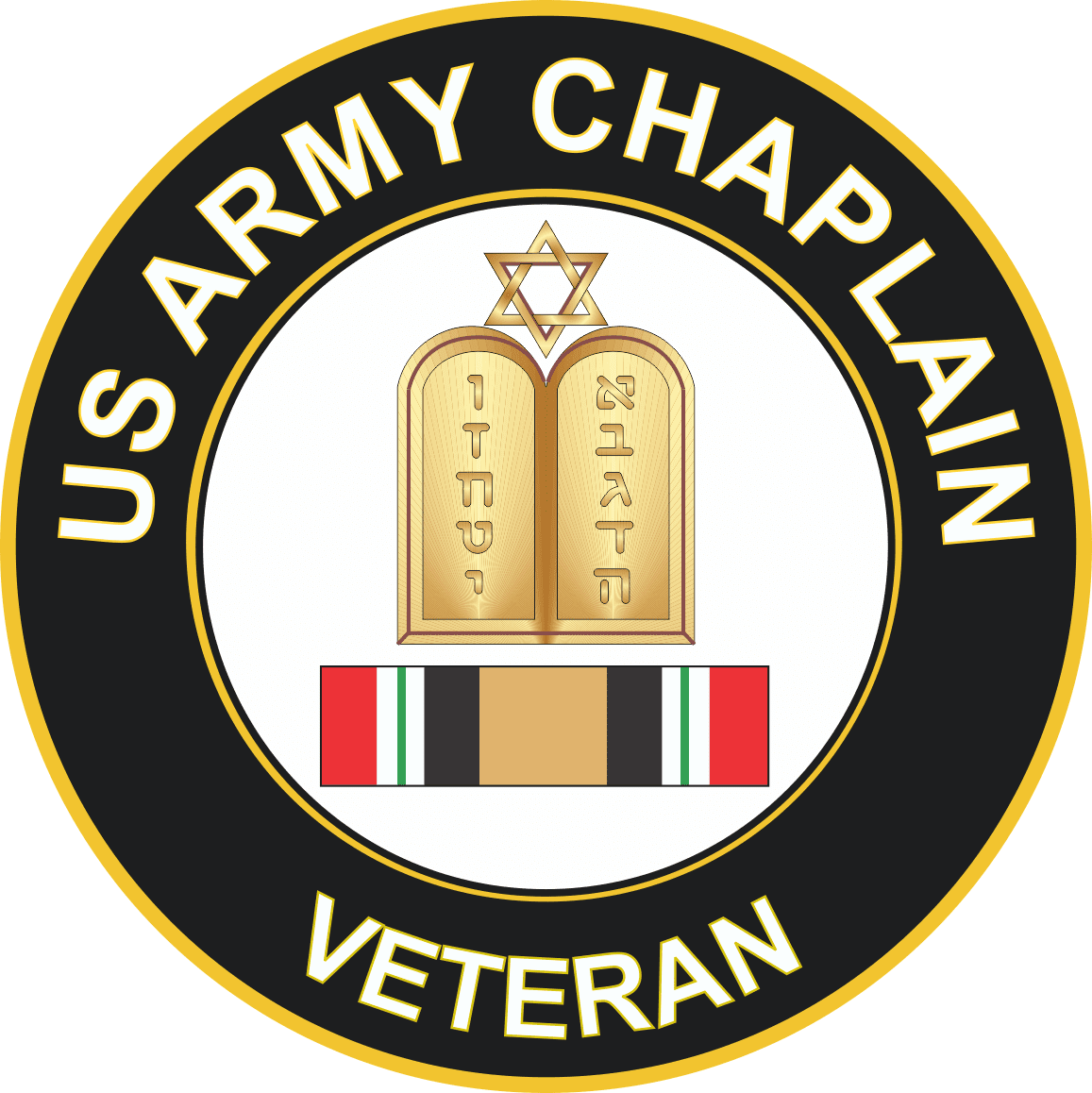 Army Jewish Chaplain Iraq Veteran Decal