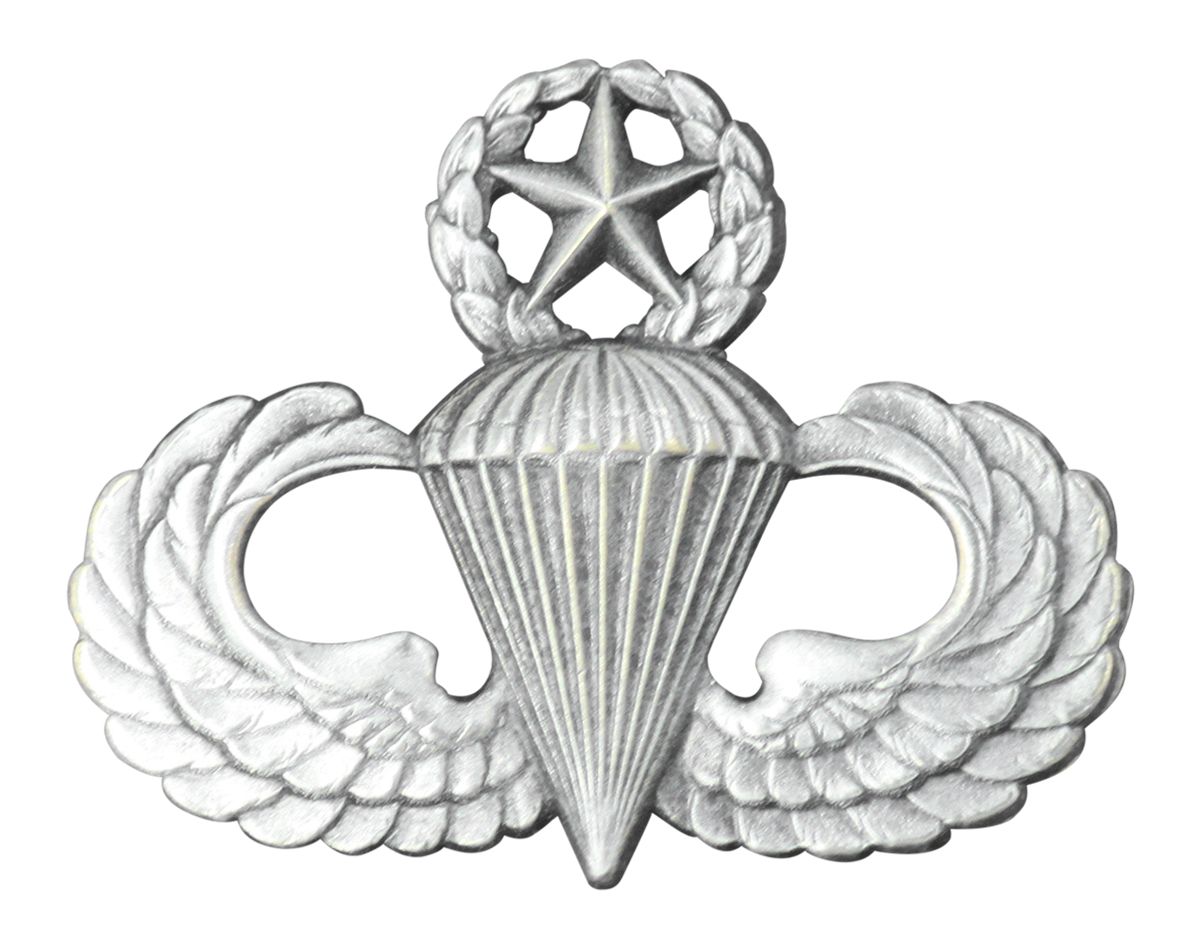Army Master Parachutist Badge - Oxidized Finish