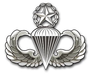Army Master Jump Wings Parachutist Vinyl Transfer Decal