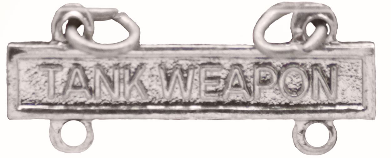 Army Qualification Bar Tank Weapons - Mirrored Finish