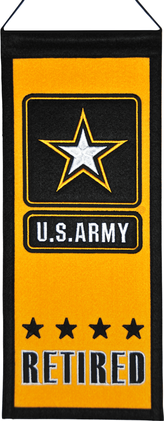 Army Retired Mini Banner