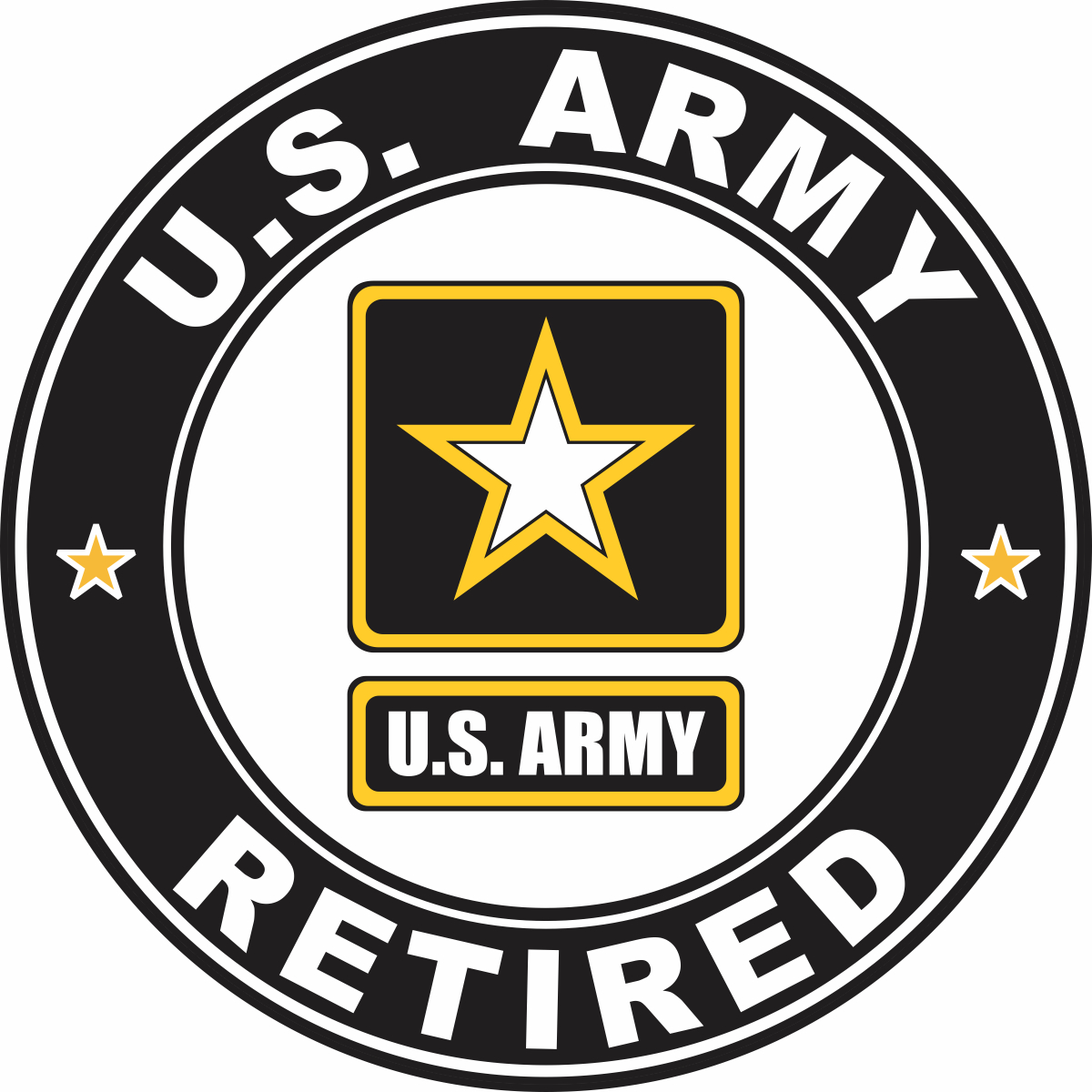 Army Retired Vinyl Decal