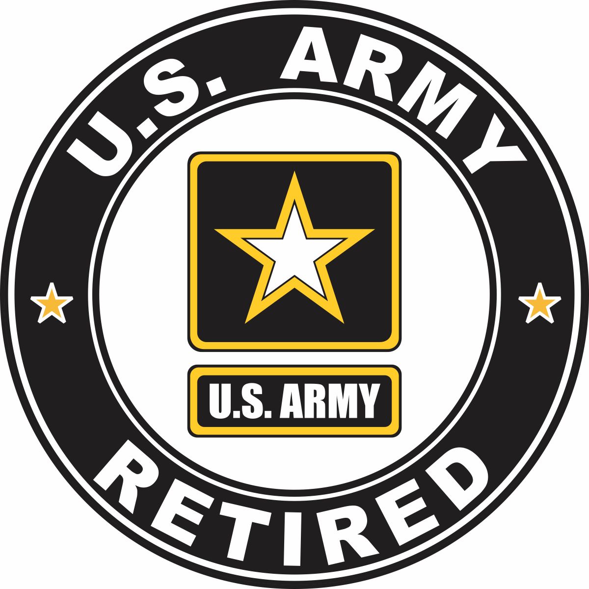 Army Retired Vinyl Decal
