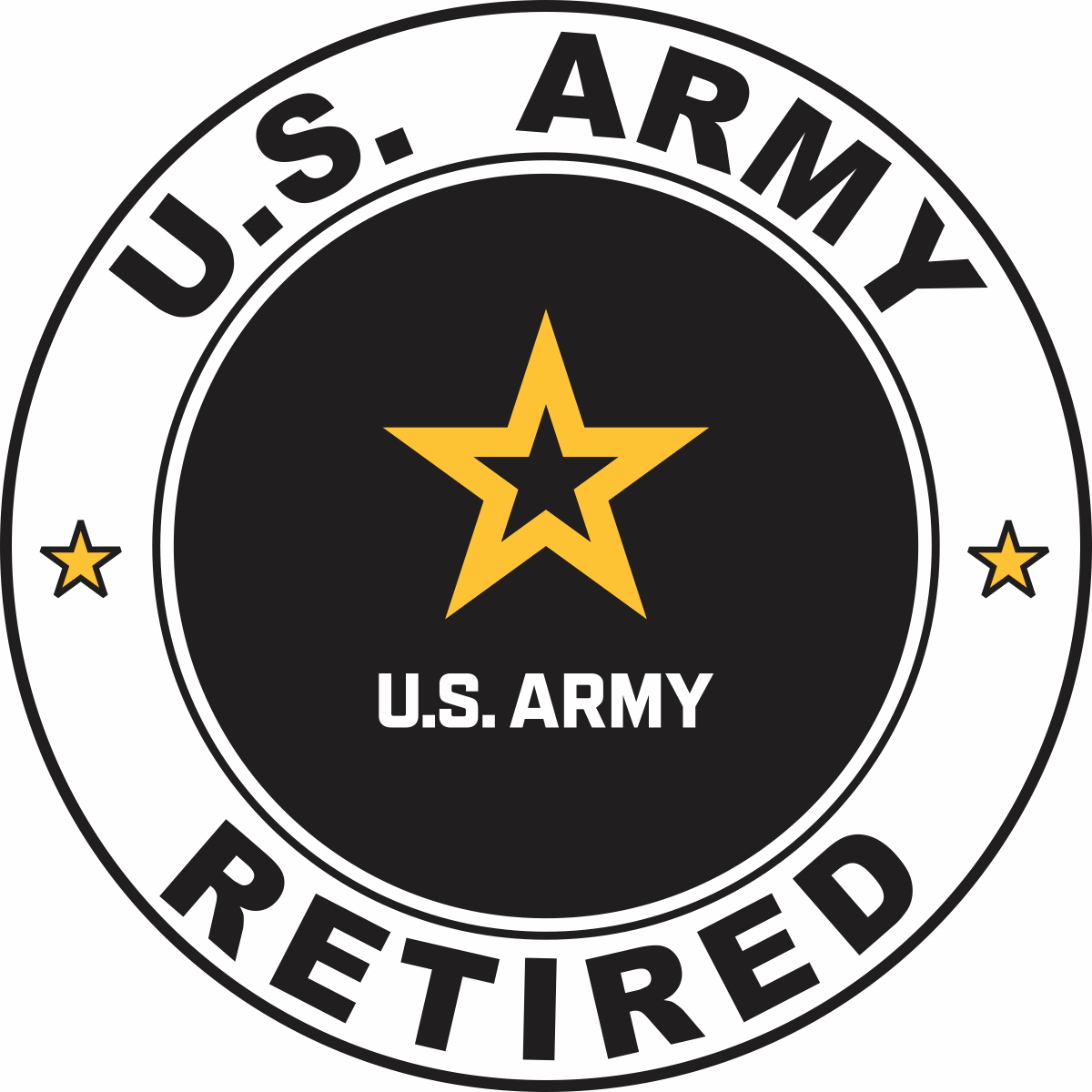 Army Retired Vinyl Decal