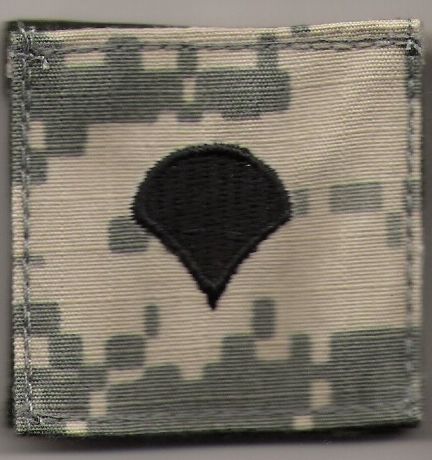 Army Specialist (SPC) 2" x 2" Helmet Cover Patch (Pair)