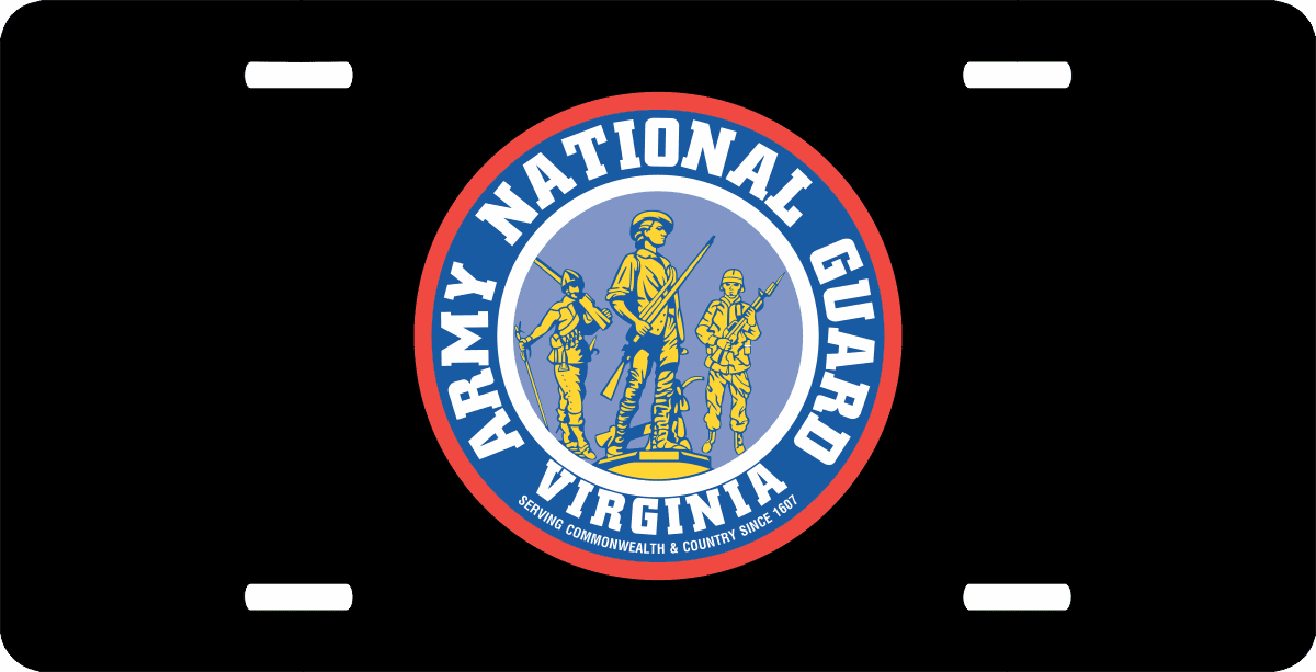 Army Virginia National Guard License Plate