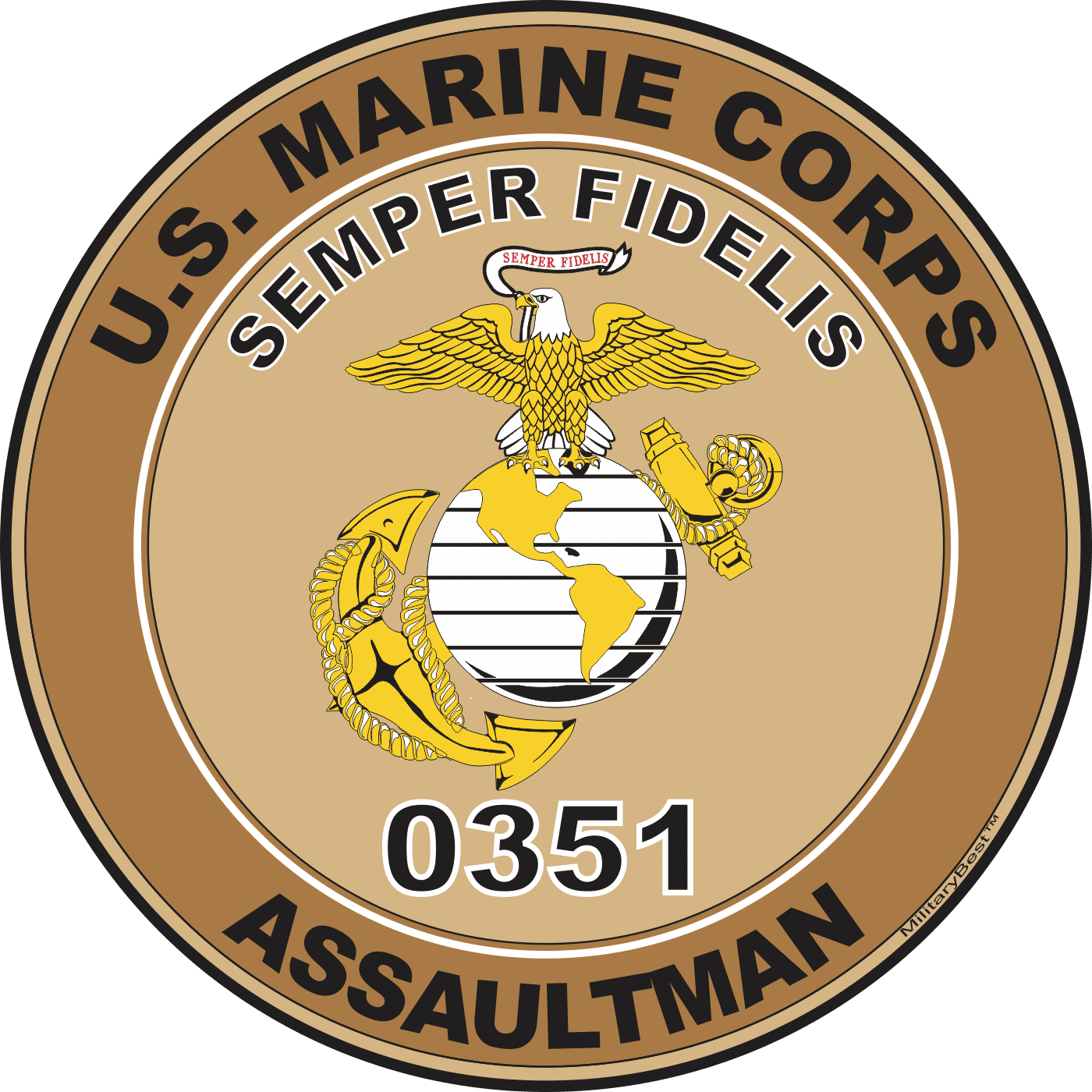 U.S.M.C. MOS 0351 Assaultman Decal