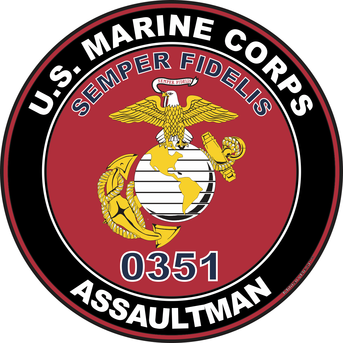 U S M C MOS 0351 Assaultman Decal U S M C MOS 0351 Assaultman Decal