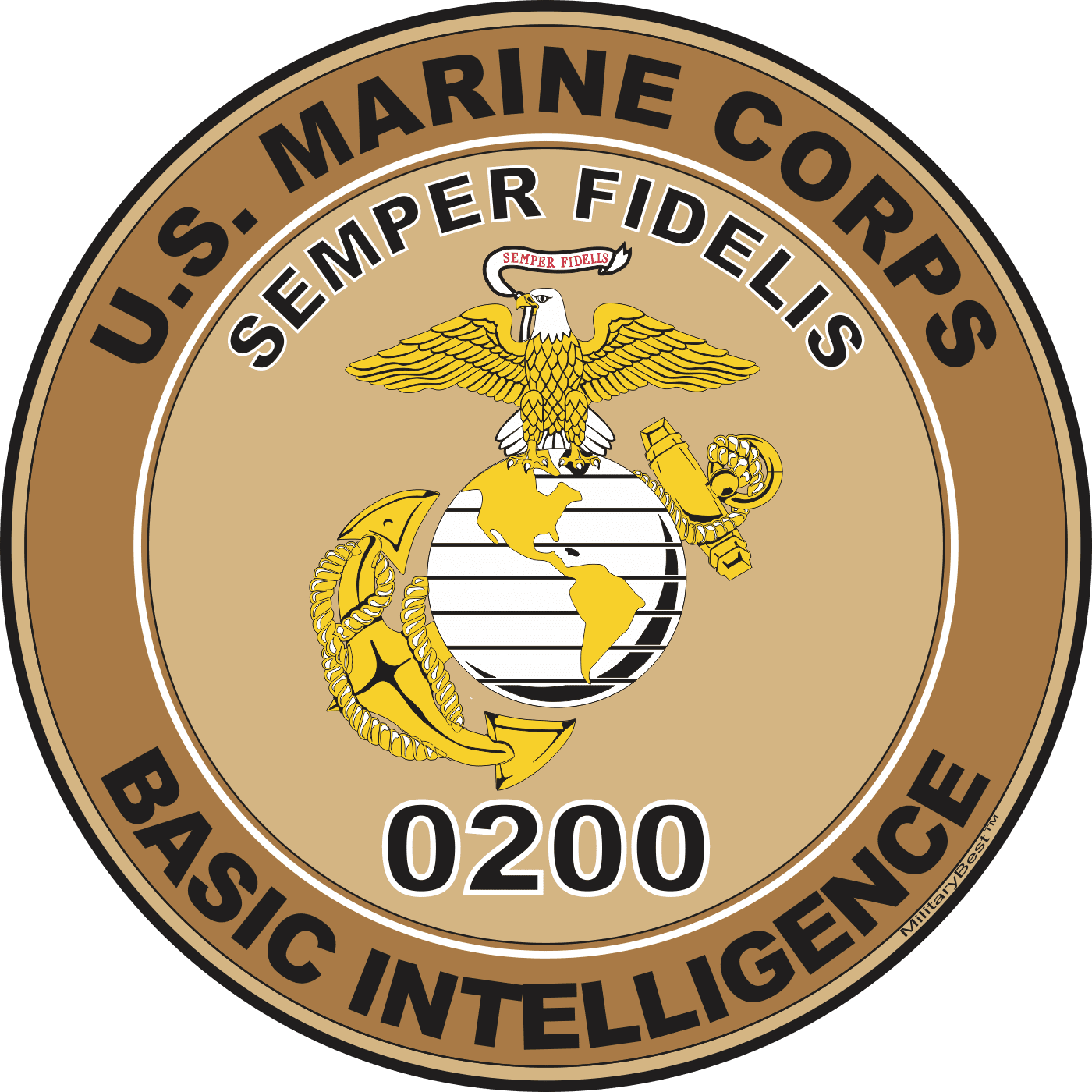 U.S.M.C. MOS 0200 Basic Intelligence Decal