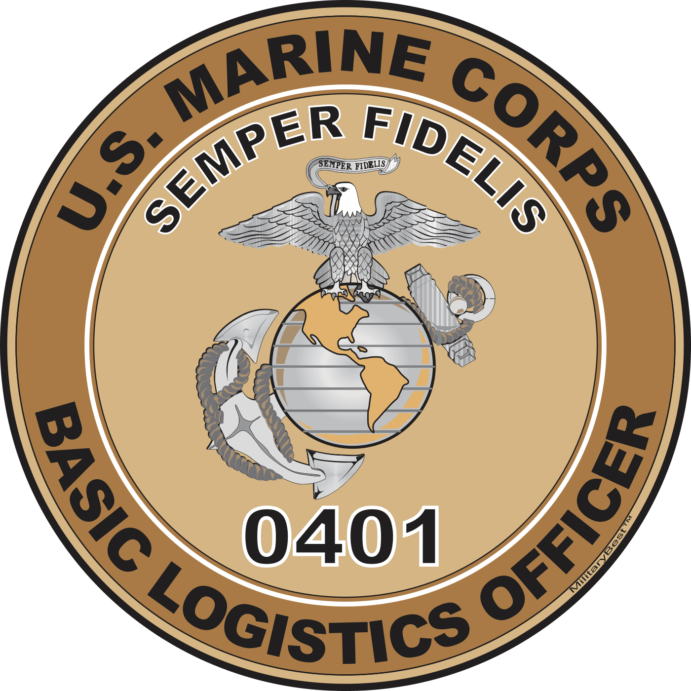 U.S.M.C. MOS 0401 Basic Logistics Officer Decal
