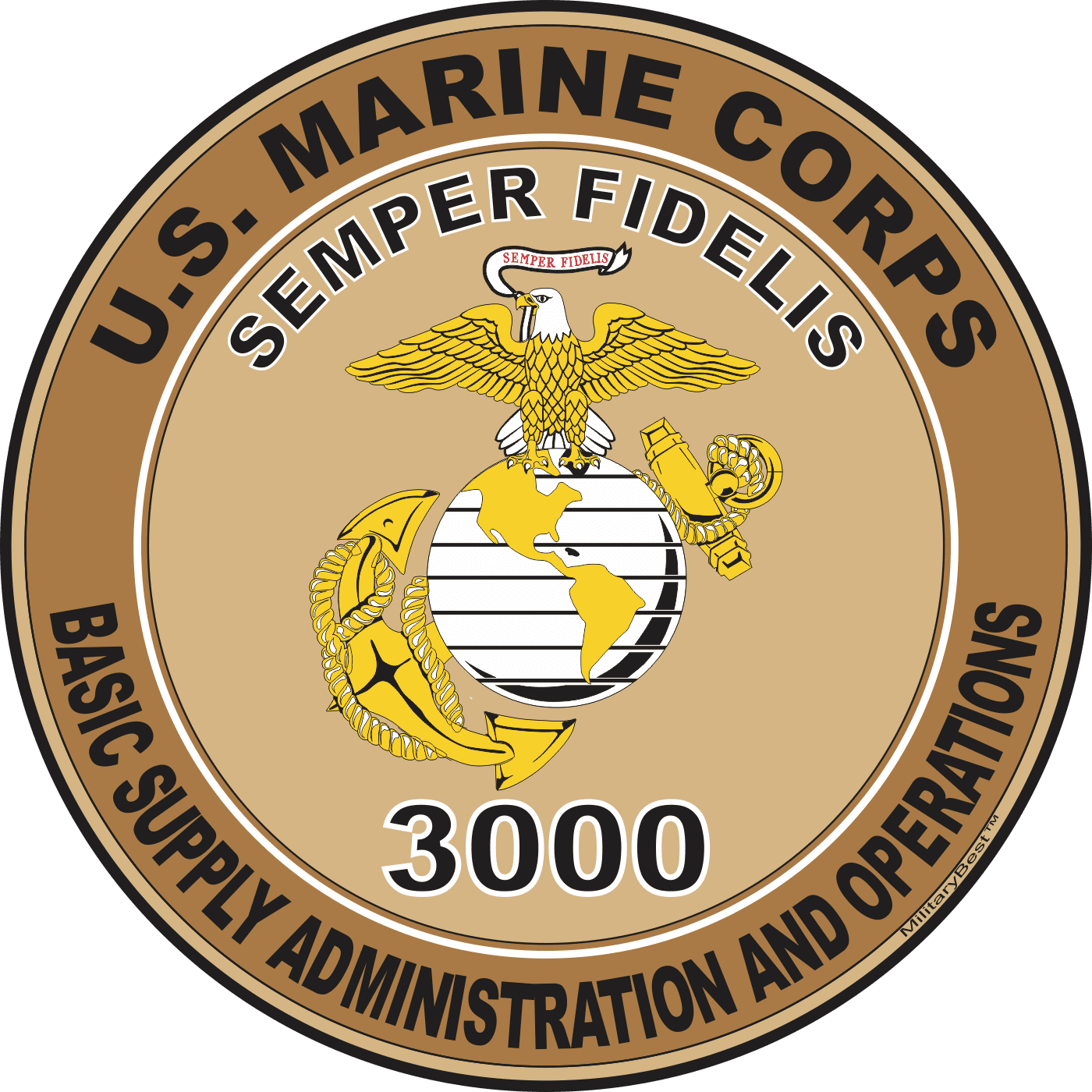 U.S.M.C. MOS 3000 Basic Supply Administration and Operations Decal