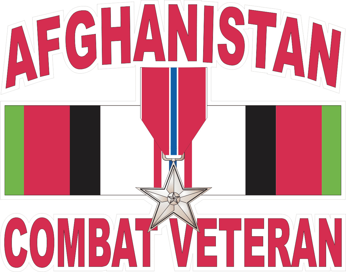 Bronze Star Afghanistan Combat Veteran Decal Sticker
