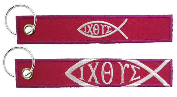 Christian Fish Pink Keychain