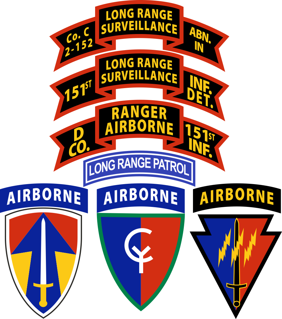 Co D (Ranger), 151st Infantry (Airborne) Decal