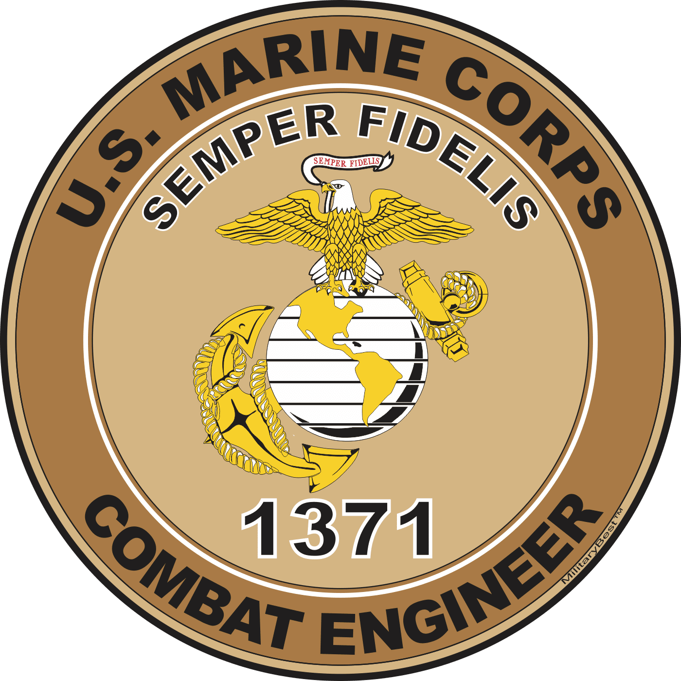 U.S.M.C. MOS 1371 Combat Engineer Decal