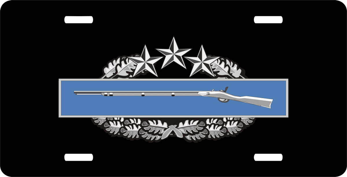 Combat Infantry Badge ( CIB ) 4th Award License Plate