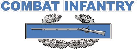 Combat Infantry Badge with Text Decal Sticker