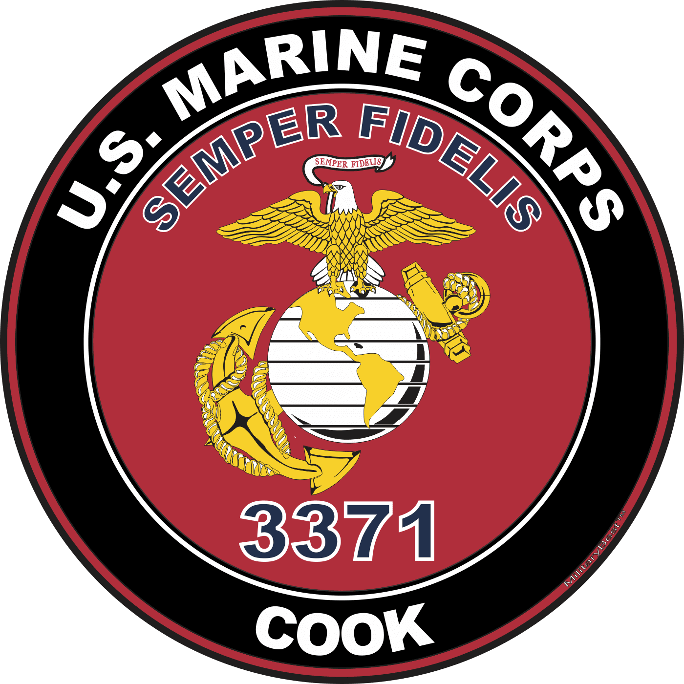 U.S.M.C. MOS 3371 Cook Decal
