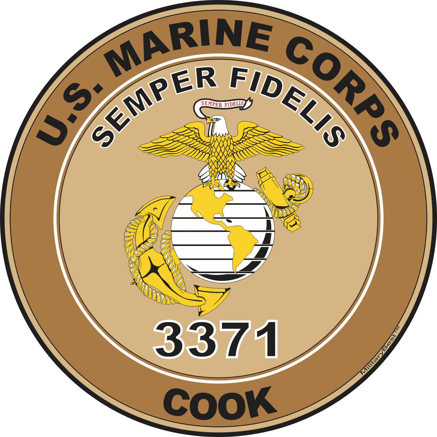 U.S.M.C. MOS 3371 Cook Decal