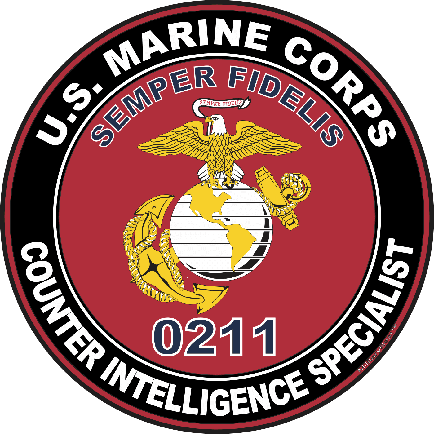 U.S.M.C. MOS 0211 Counter Intelligence Specialist Decal