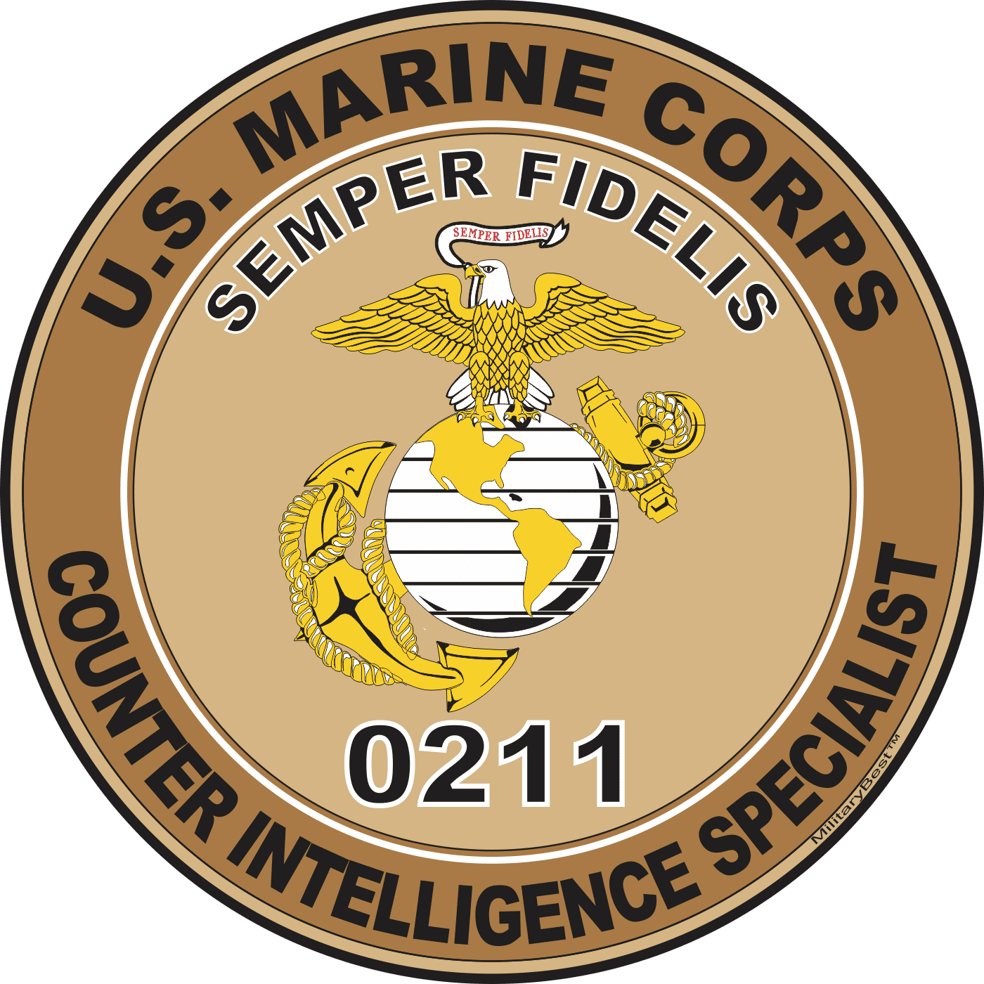 U.S.M.C. MOS 0211 Counter Intelligence Specialist Decal