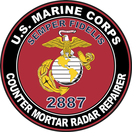 U.S.M.C. MOS 2887 Counter Mortar Radar Repairer Decal