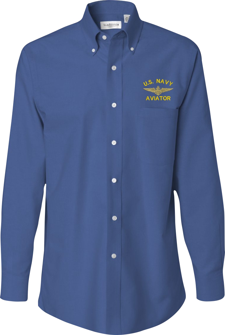 Custom Embroidered U.S. Navy Oxford Shirt