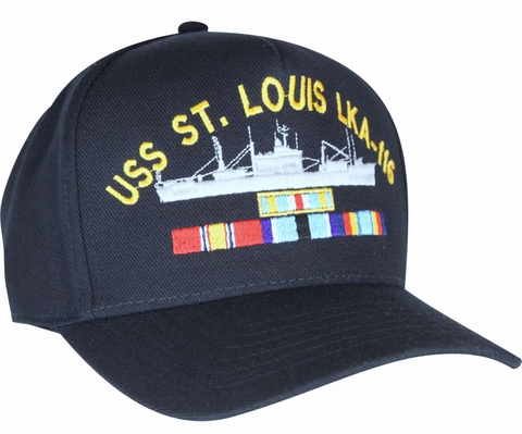 Custom Navy Ship Cap with Service Ribbons