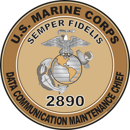 U.S.M.C. MOS 2890 Data Communication Maintenance Chief Decal